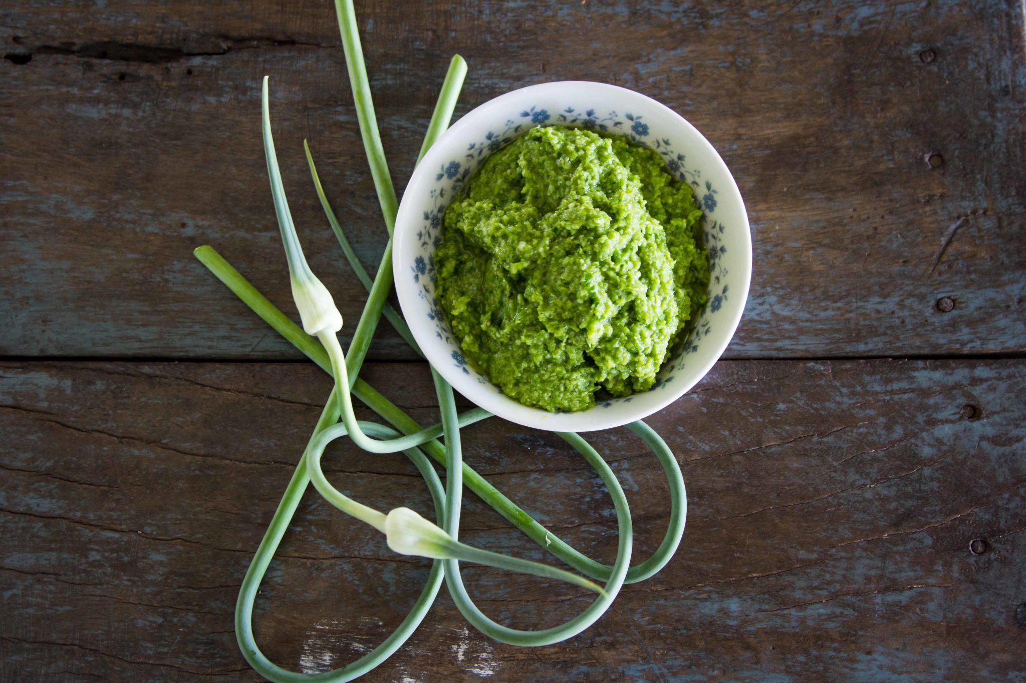 Farm Fresh Garlic Scape Pesto - Simple Leaf Farm
